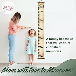 Canvas Growth Chart for Wall Nursery Decor - Gender Neutral Growth Chart for Kids - Ready to Hang Kids Height Wall Chart - Height Chart for Kids - Kids Growth Chart Wall Hanging - Growth Chart Canvas