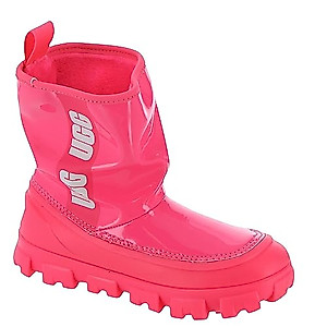 UGG Unisex-Child Classic Brellah Mini Boot, Coral, 3 Little Kid