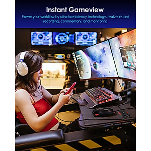 LENTION USB 3.0 HDMI Video Capture Card,1080p60 HD Video Streaming and Game Capturing, HDMI Passthrough, Work with OBS, Xbox, PS4, Switch for Live Broadcast, Gaming, and Recording(V90,Black)