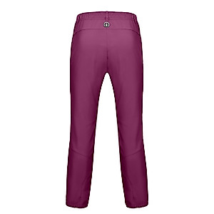 Little Donkey Andy Women’s Winter Hiking Ski Snowboarding Pants, Softshell Pants, Fleece Lined and Water Repellant Purple M