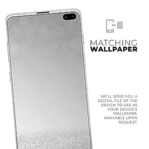 DesignSkinz Silver and White Unfocused Sparkle Orbs Protective Vinyl Decal Wrap Skin Cover Compatible with The Samsung Galaxy S20 (Screen Trim & Back Glass Skin)