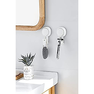 Shower Caddy Suction Cup Set, No-Tool No-Drill No Glue Installation Shower Organizer Set, Removable Suction Corner Shower Shelf Set, Kitchen Organizer Set, Bathroom Caddy Set - Pack of 5, White, Including Corner Caddy, Double Layer Soap Dish, Toothbrush/T