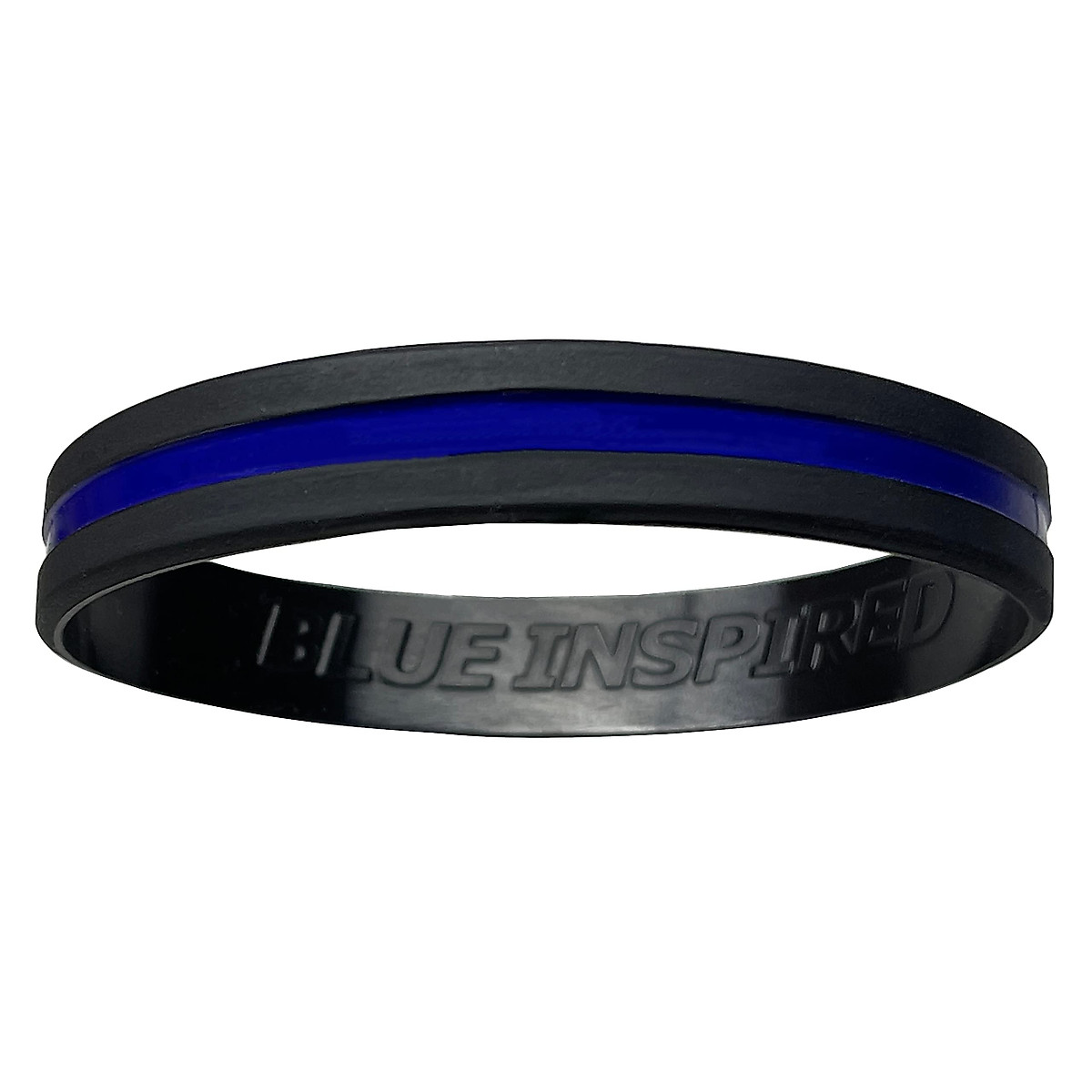 BLUE INSPIRED Thin Blue Line Bracelet and Prayer Card | Back The Blue, Pro Law Enforcement | Navy Blue | Husband/Wife, Men/Women