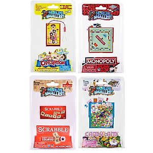 Worlds Smallest Board Games Set of 4 - Scrabble, Monopoly, Operation, Candy Land (Bundle)