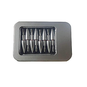 100 Grain Field Points,5/16 Stainless Steel Archery Target Bullet Point Sharp Targethead Screw in Broadheads (1 Dozen 12 PCS)