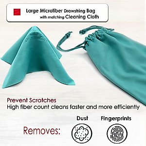 MyEyeglassCase Hard Sunglasses Case - Large Glasses case in Smooth Rich Black - Eyeglass Case Hard shell fits Large to Extra Large curved Sunglasses with microfiber Pouch & Cloth (AS413 Black2)