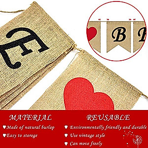 Be Mine Banner Burlap, Be Mine Bunting Garland for Wedding Engagement Anniversary Party Decorations Valentine's Day Indoor and Outdoor Decoration