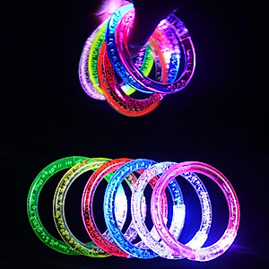 JSronms 36Pcs Glow Bracelets,Led Bracelets,Glow in The Dark Bracelets,Light up Bracelets,Neon Bracelets,Neon Party Favors Carnival Birthday Concert Party Game Gifts Suitable for children/adults