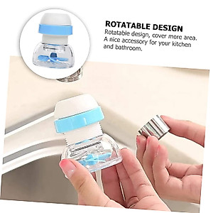 DOITOOL 3pcs 360 Sprinklers Sink Hose Sprayer Showerhead Extender Over Sink Strainer Bathroom Faucet Sprayer Nozzle Kitchen Faucet Sprayer Tap Splash Pvc Extension To Rotate