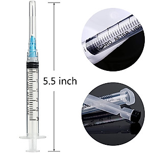 Arrebol 3ml/cc Lab Consumables with Luer Lock 23G1inch Individually Wrapped (25Pack)