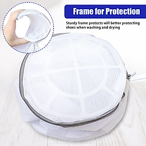 KBXTXM Shoes Washing Bags,Sneaker Bag for Washing Machine,Shoe Bag for Washing Machine,Anti-Open Zipper,Large Size, Size Up 13 Yards Shoes Bags(2Pack)