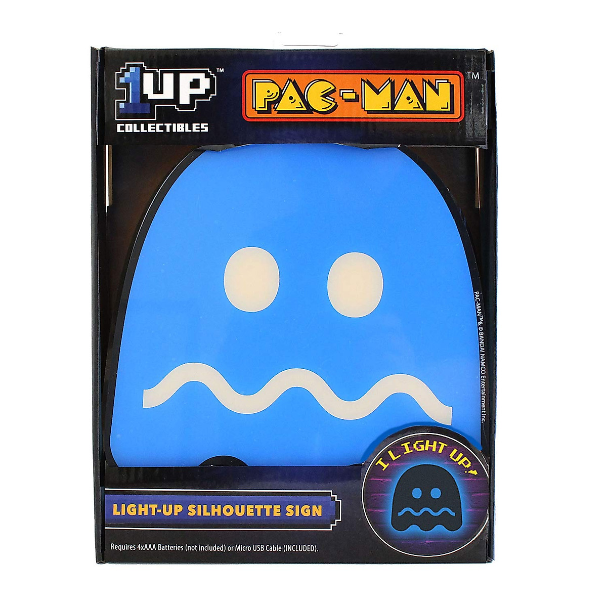 Arcade1Up Pac-Man Blue Scared Ghost Silhouette Light
