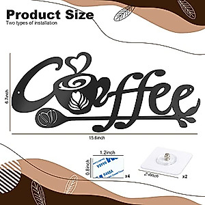 Coffee Bar Sign, JOPBENG Metal Coffee Bar Wall Decor, Coffee Station Letter Sign with Coffee Beans and Coffee Cups Sign for Coffee Bar Home Office Kitchen
