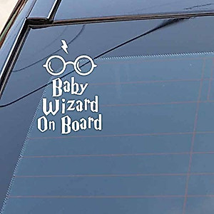 11.2X16.5CM Baby Wizard On Board Body Window Car Sticker Funny Vinyl Decal Accessories