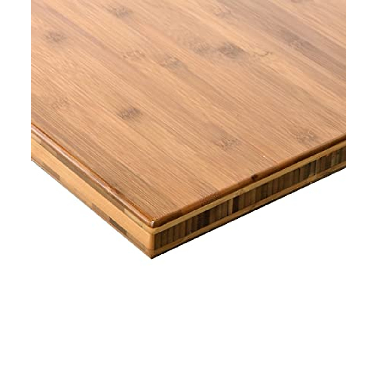 Home Soft Things Eco-Friendly Natural Bamboo Thick Tabletop, Parallel Pressure, 60" x 30" x 1.375" H, Boonliving Rectangular Rustic Solid Wood Slab Desk Table Top Countertop for Home and Office