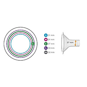 Medela PersonalFit Breast Shields, Large (Pack of 2) 27mm Breast Pump Flanges, Authentic Medela Spare Parts, Made Without BPA