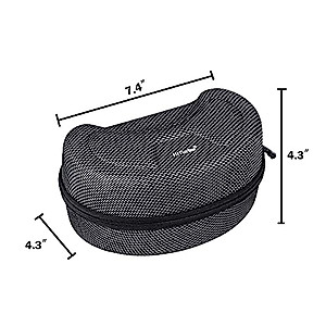 Hiturbo Ski Goggles Hard Case, EVA Snowboard Goggles Box, Diving Mask Protection Carrying Case for Snow & Water Sport(1pc)