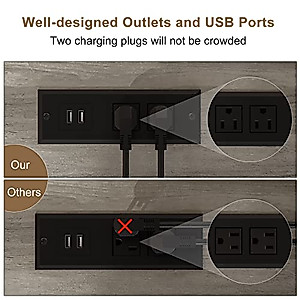 hosote Nightstand with Charging Station, Flip Top End Table with USB Ports and Outlets Farmhouse Night Stand Side Bedside Table with Storage for Bedroom Living Room (Rustic Grey, Small)