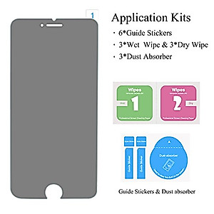 Ailun Privacy Screen Protector for iPhone SE 2020 2nd/2022 3rd Generation, iPhone 8 7 6 6s 3Pack Anti Spy Private Tempered Glass [Black]