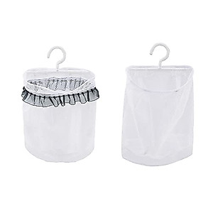 Clodinabo Organizer Wall Hanging Underwear Drying Net Bag Small Block Storage Mesh Pockets, 2Pcs