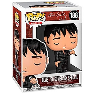POP Elvis - '68 Comeback Special Funko Pop! Vinyl Figure (Bundled with Compatible Pop Box Protector Case), Multicolored, 3.75 inches