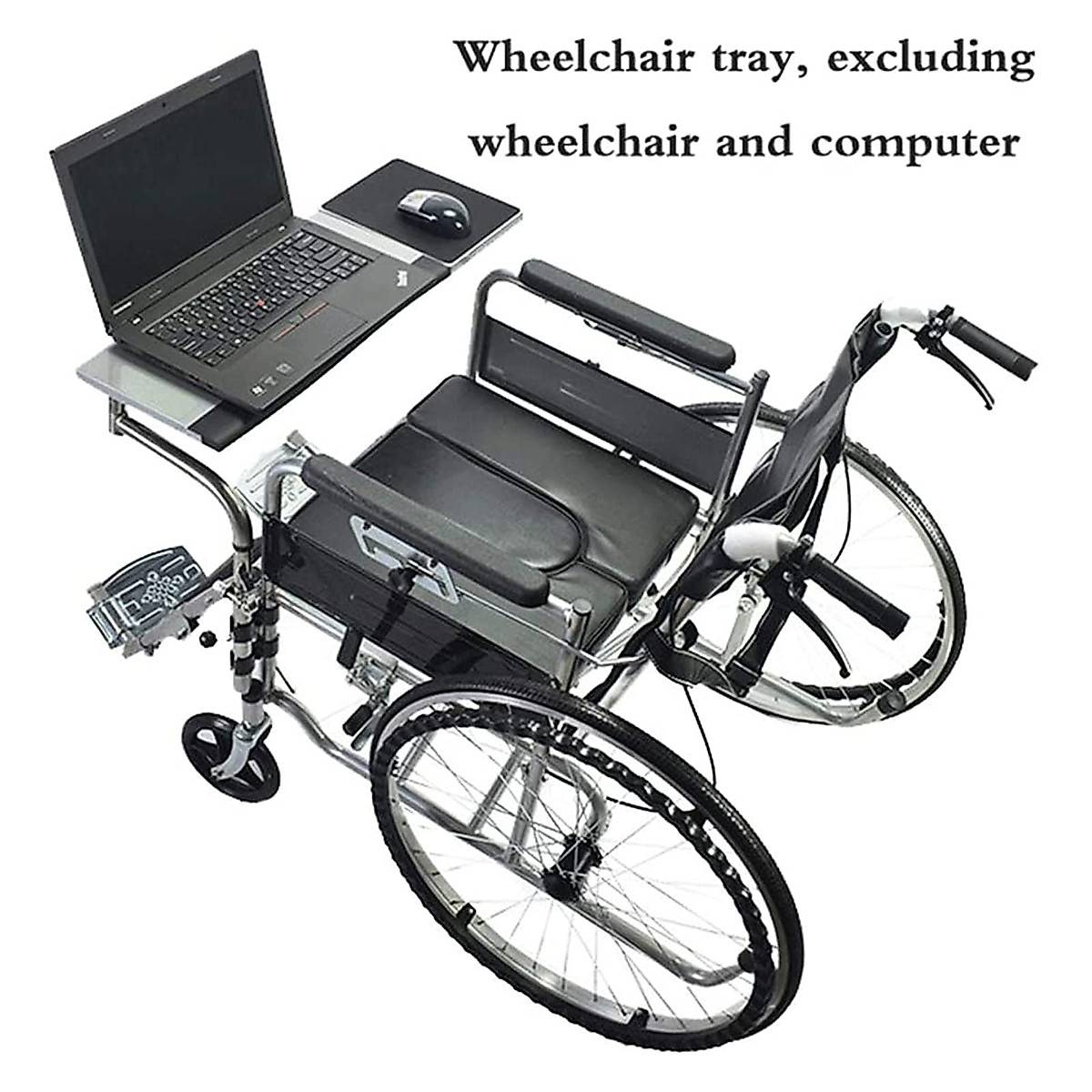 Universal Wheelchair Lap Tray - Adjustable Height, Portable and Removable Desk for Elderly and Patients - Ideal for Writing, Reading, Eating and Resting - Wheelchair Accessories