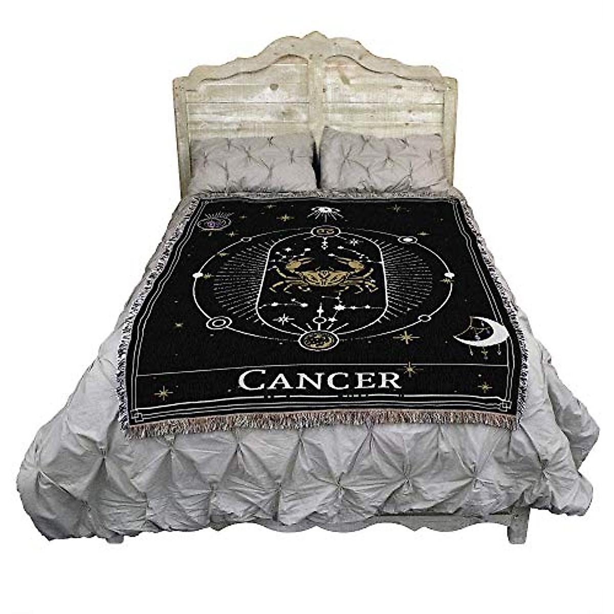 Pure Country Weavers Zodiac - Cancer Tarot Card Blanket - Gift Tapestry Throw Woven from Cotton - Made in The USA (72x54)