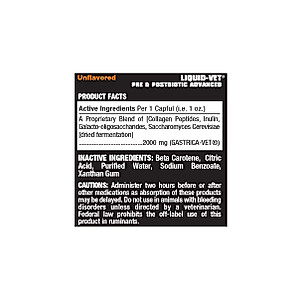 Liquid-Vet K9 Pre & PostBiotic Advanced (Allergy-Friendly Unflavored, 8oz/2Pack)