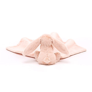 Jellycat Bashful Blush Bunny Soother, 13.5 inches | Security Blanket & Lovey for Babies | Baby Gift