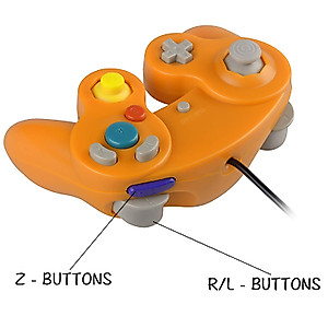 ONE250 2 Pack Classic Shock Joypad Wired Controller, Compatible with Wii NGC Gamecube Game Cube (Pink & Yellow)