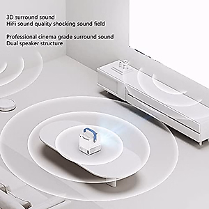 Mini Projector, 1080P HD 10000LM Portable Outdoor Projector Movie Projector with Remote Control, Home Theater Projector Video Projector for Smartphone TV