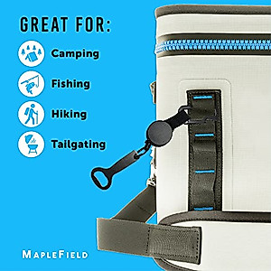 Retractable Bottle Opener with Carabiner Clip - Portable Cooler Bottle Opener Camping Accessories - Retractable Hand Strap Bottle Opener - Backpack Clip on Bottle Opener - Speed Beer Opener