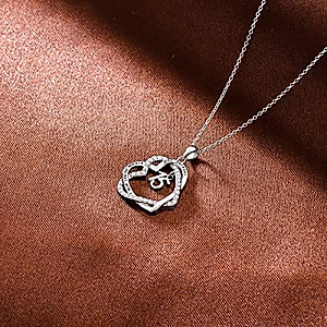 iiw 15th Birthday Gifts for Women 925 Sterling Silver Forever Love Heart Pendant Necklace Sweet 15 Necklace Anniversary Jewelry 15 Years Old Jewelry Gifts for Her