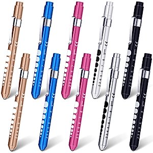 Penlight for Nurse Pen Light Led Reusable Pen Light with Pupil Gauge Nurses Pin Light for Torch Medical Students Doctors Daily Use with Pocket Clip Nurse and Doctor Gifts(30 Pieces,Elegant Colors)