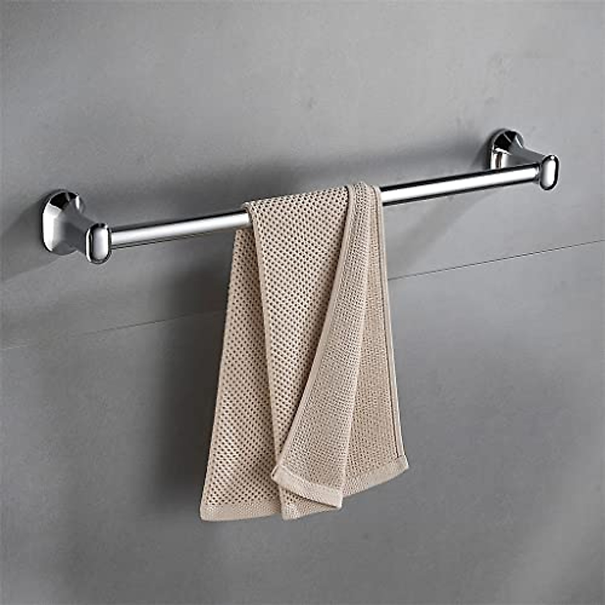 FCMLD Bathroom Accessories Sets Heavy Duty Towel Rack Bar Toilet Paper Basket Hair Dryer Brush Holder Wall Hook (Color : White-Fruit peach5, Size : 61x22x15cm)