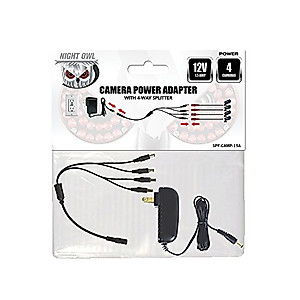 Night Owl Security Camera Power Adapter with 4-Way Power Splitter