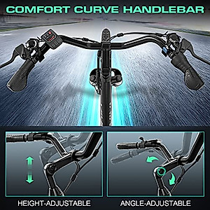 Vivi Electric Bike for Adults, 26" Electric Cruiser Bike 500W Motor with 48V Removable Battery, Step Thru Electric Bicycle with Cruise Control, 7-Speed, City Commuter Ebike for Women Men