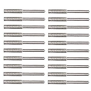 Hyuduo 20PCS Chainsaw Sharpener Burr Grinding Head Set for Efficient and Flexible Sharpening (4mm)