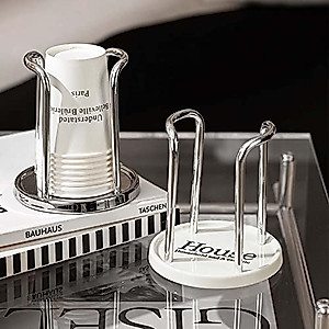 MLAFE Paper Cup Dispenser, Dixie Cup Holder, Cup Dispenser, Bar, Coffee Table Cup Holder, Mouthwash Cup Organizer, Suitable for Bathroom, Kitchen, Just Put The Counter (White)