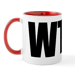 CafePress WTF? Mug Ceramic Coffee Mug, Tea Cup 11 oz
