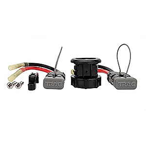 Camco Trac Outdoors High-Current Connector Kit, 8 Gauge | Upgrade Your Trolling Motor Connectors to High-Current 12V or 24V Power | for 60 Amp 12/24/36V Power (69441), Black