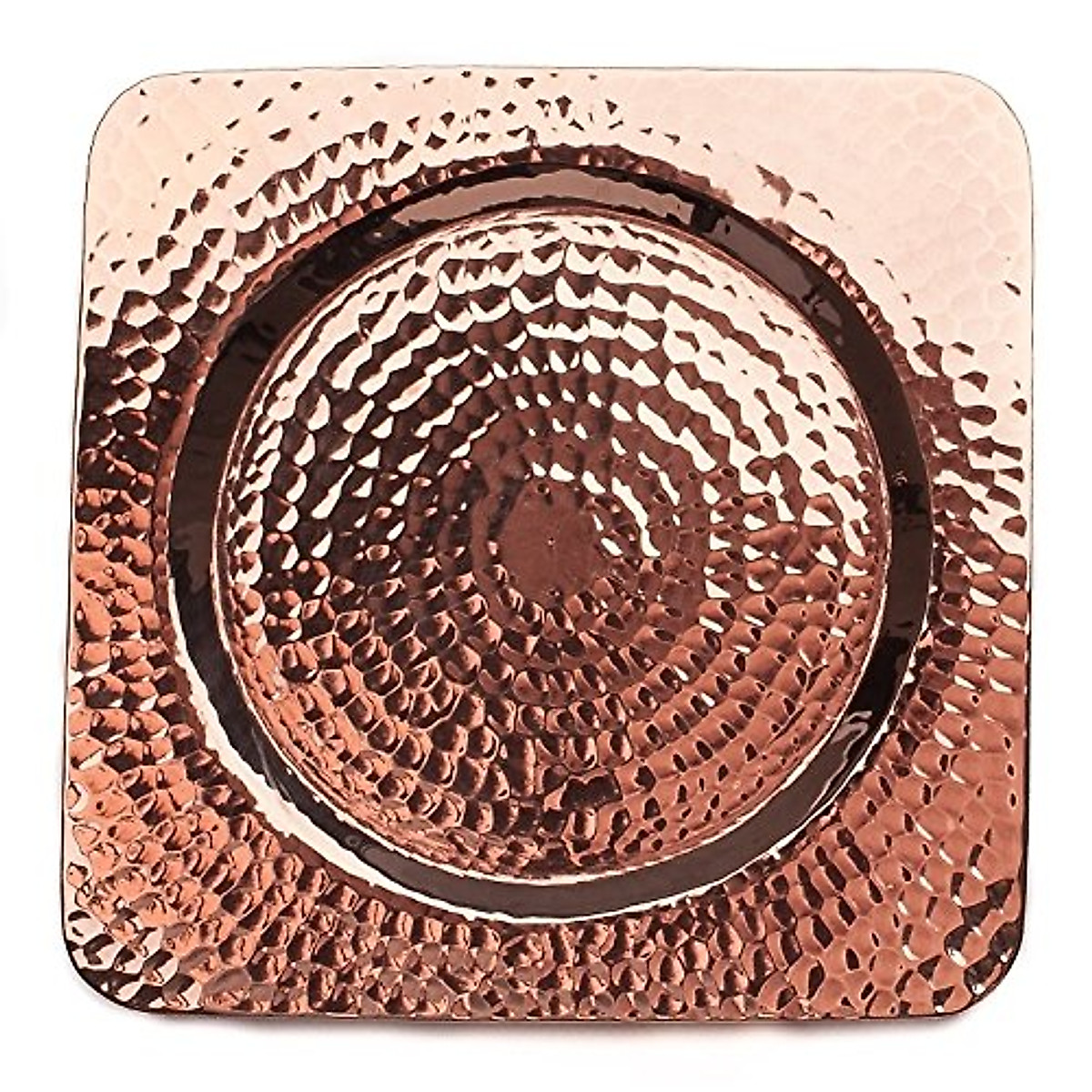 Sertodo Copper, Square Napa Bottle Coaster, Hand Hammered 100% Pure Copper, 5.5 Inch square, Set of 2