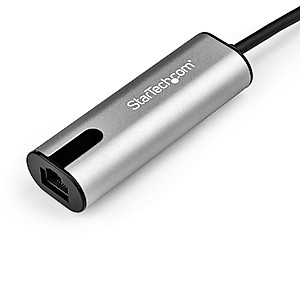StarTech.com 2.5GbE USB C to Ethernet Adapter NBASE-T NIC - USB 3.0 Type C 2.5/1 Gigabit/100 Mbps Multi Speed Network/USB 3.1 Laptop to RJ45/LAN Thunderbolt 3 Compatible/MacBook Pro Surface (US2GC30)