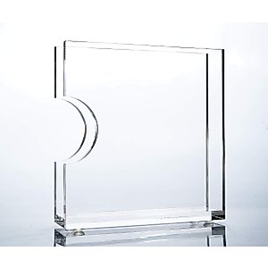Acrylic Napkin Holder for Tables - Clear Napkin Holders For Wedding Lunch Dinner - Vertical Space Saving - Safe Sturdy - Modern Contemporary Elegant, 6.25 In x 6.25 In