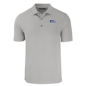 Cutter & Buck Men's Gray Seattle Seahawks Throwback Forge Eco Stretch Recycled Polo