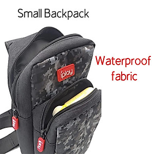 ENFILY Backpack Crossbody Travel Bag Compatible for Nintendo Switch/Switch OLED & Accessories, Nylon Waterproof Portable Shoulder bags, Carrying Case with Glass Screen Protector