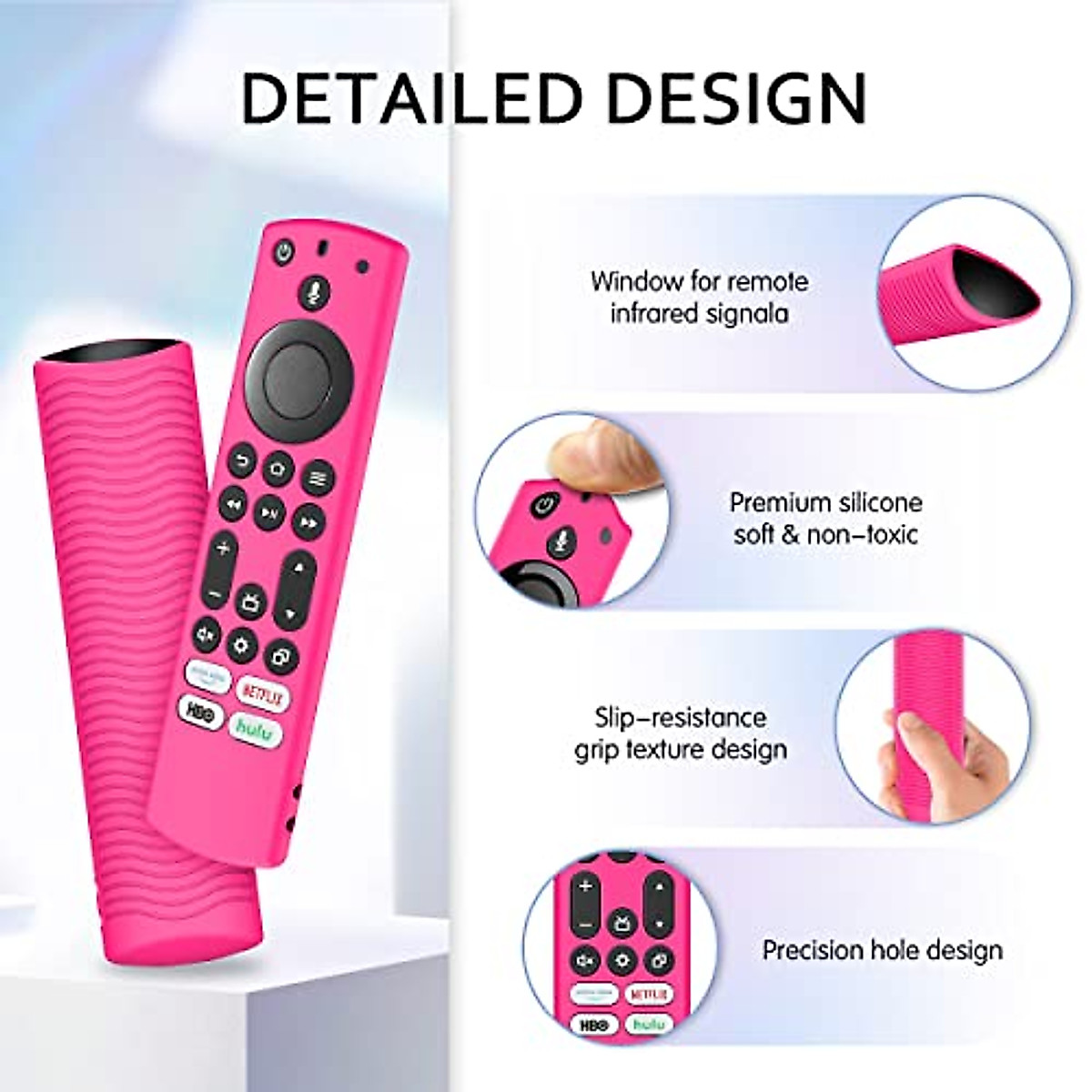 3Pack NS-RCFNA-21 Remote Silicone Cover for Toshiba Insignia CT-RC1US-21 CT95018 FireTV Remote,Alexa Voice Remote Case for TV Omni Series and 4-Series 4K UHD Smart TV Remote-Glow in Dark|with Lanyard