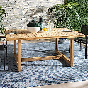 Safavieh CPT1005A Home Collection Montford Teak Couture Dining Table, Natural