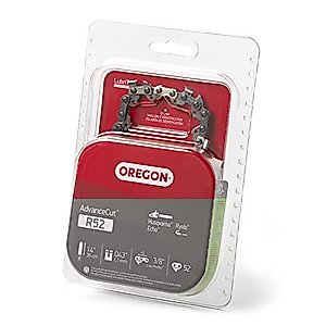 Oregon R52 AdvanceCut Chainsaw Chain for 14-Inch Bar -52 Drive Links – low-kickback chain fits Husqvarna, Echo, Ryobi and more Grey