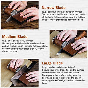 Rolling Knife Sharpener Tool Kit, Multi-Angle Magnetic Roller Sharpeners for Kitchen Knives, Diamond&Ceramic Knife Sharpening System Set, Offers 12&15&20&25 Degree Sharpening, Afilador De Cuchillos